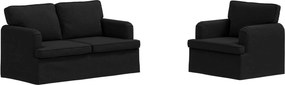Set pohovek 2 ks Černá textil 3407518