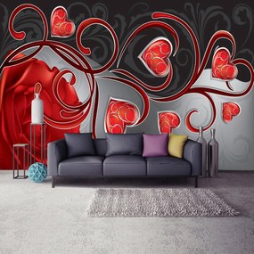 Fototapeta - Červené srdce (152,5x104 cm)
