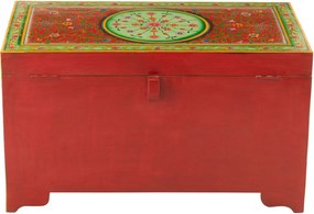 Dřevěná barevná truhla Mumbai mango wood - 78*43*45 cm