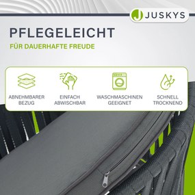 Juskys Zahradní křesla s provazovým výpletem, 2 kusy Barva: světle šedá
