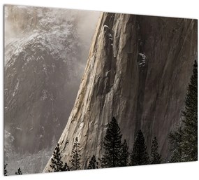 Skleněný obraz z údolí Yosemite národní parku, USA (70x50 cm)
