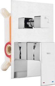 Erga Dual, podomítková sprchová sada s dešťovou sprchou 30×30, chromová, ERG-YKA-BP.DUAL30