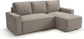 Rozkládací oboustranná sedací souprava do L SMART BOUCLE 232x143 cm, šedobéžová