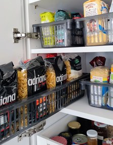 Orion Úložný koš, box a organizér extra hluboký 50cm x 20cm INVA, kouřový