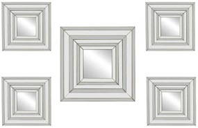 Hranaté nástěnné zrcadlo MONICA 5-set
