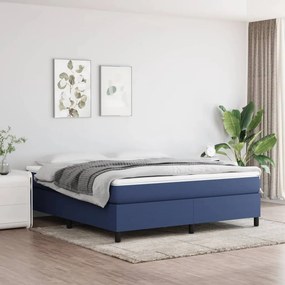Rám postele s boxspringem modrý 160 x 200 cm textil 3120876