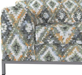 Potah na pohovku IKEA  Kramfors 3-místná barva modrá látka pletený vzor, vzorované