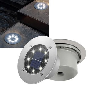 Toolight, LED solární lampa 4,5cm 1ks P60048, stříbrná, OGR-05685