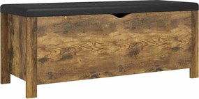 Úložný box s poduškou kouřový dub 105x40x45cm kompozitní dřevo 326776