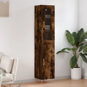 vidaXL Skříň highboard 34,5 x 34 x 180 cm kompozitní dřevo [3199162] Barva: kouřový dub