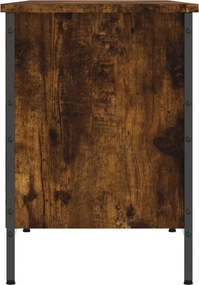 vidaXL Botník 131 x 35 x 50 cm kompozitní dřevo [831850] Barva: kouřový dub