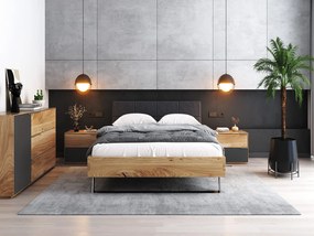 Dubová postel 180x200 cm Teramo