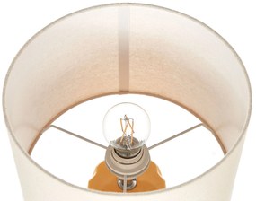 Keramická stolní lampa žlutá BALONNE Beliani