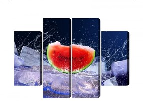 Vícedílný obraz Meloun Na Ledu Nedostatek Nedostatek Plátno Canvas 160x120