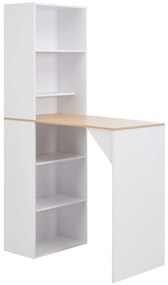 Barový stůl se skříní bílý 115 x 59 x 200 cm 280230