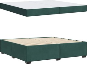 Rám postele s matrací Tmavě zelená 200 x 200 cm textil 3399311