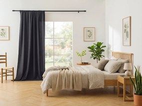 Závěs OXFORD LIGHT 140x250 cm, tmavě šedý Zavěšení: Řasící páska