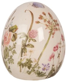 Keramická dekorace vajíčko s lučními květy Flowers of Love S – 7x9 cm
