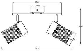 Brilliant - Bodové svítidlo KAMOLO 2xE27/40W/230V černá
