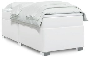 Box spring postel s matrací bílá 80 x 200 cm umělá kůže 3285186