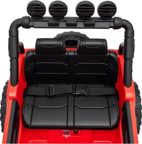 LEAN CARS Akumulátorové vozidlo Jeep Rubicon DK-JWR558 24 V, červené