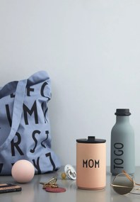 DESIGN LETTERS Termo hrnek Mom 350 ml, růžová barva, kov, plast