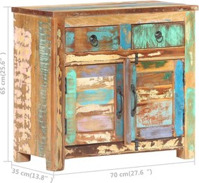 Příborník 70 x 35 x 65 cm masivní recyklované dřevo 287490