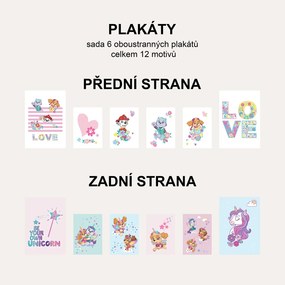 Sada oboustranných plakátů Tlapková Patrola | 2 x A3, 4 x A4 | DP6351413