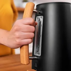 Cecotec ThermoSense 400 černá/dřevo / Rychlovarná konvice / nerezová o