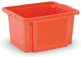 Oranžový plastový úložný box 42x35x23 cm H-Box S – KIS