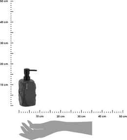 Dávkovač mýdla Paola, černá/s černými prvky, 400 ml