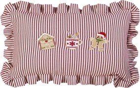 Dekorační polštář s vánočním motivem 30x50 cm Christmas Gingerbread Stripe – Catherine Lansfield