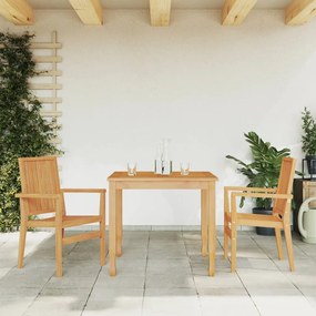 Stohovatelné zahradní židle 2 ks 56,5x57,5x91 cm masivní teak