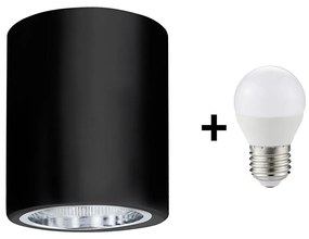 LED Stropní svítidlo JUPITER 1xE27/6W/230V 120x98 mm černá