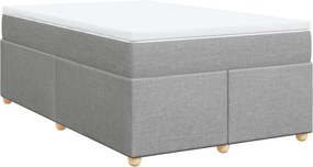 Box spring postel s matrací světle šedá 120 x 200 cm textil 3285366