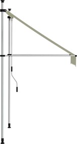 Ručně zatahovací markýza 100 cm krémová 145833