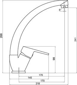 Novaservis Titania Iris New Dřezová stojánková baterie, chrom, 94414,0