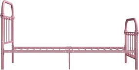 Rám postele růžový kov 90 x 200 cm 284510