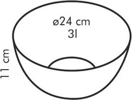TESCOMA Skleněná mísa GIRO ø 24 cm