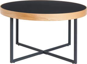 XXXLutz KONFERENČNÍ STOLEK, přírodní barvy, černá, dřevo, kov, kompozitní dřevo, 80/46,5 cm - Konferenční stolky - 001739002901