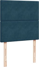 Box spring postel s matrací modrá 90 x 200 cm samet 3293108