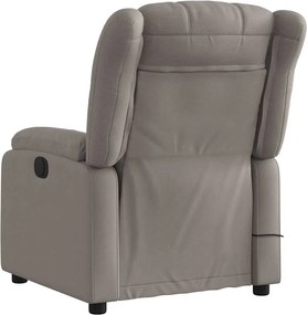 Elektrické masážní polohovací křeslo taupe textil 3205312