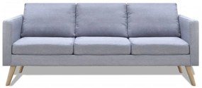 3místná pohovka textil světle šedá 242219
