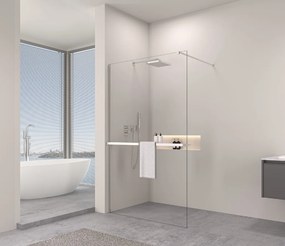 Erga Paris, sprchová zástěna Walk-In 60x200 cm, 8mm čiré sklo, chromový profil, ERG-V02-PARIS-060x200-CL-CR