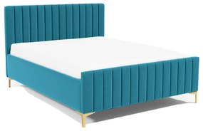 Eka Čalouněná postel SUTRA+ 160x200 cm Barva látky Trinity: (2313) Modrá, Úložný prostor: Bez úložného prostoru