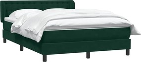 Box spring postel s matrací tmavě zelená 160x220 cm samet 3317910