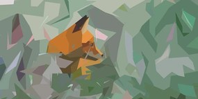 Obraz liška s abstraktními prvky Varianta: 120x60
