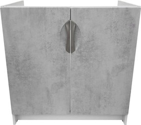 Kuchyně Macháček kuchyňská skříňka s dřezem beton korpus šedý 80 cm