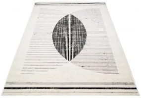 Moderní kusový koberec GRACE 5350B Geometrický krémový světle šedý Rozměr: 80x150 cm