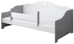 BabyBeds Dětská postel ZUZANA srdíčka Velikost postele: 180x80 cm, Barevné provedení: Bílá, Úložný prostor: Ne, bez úložného prostoru Bílá